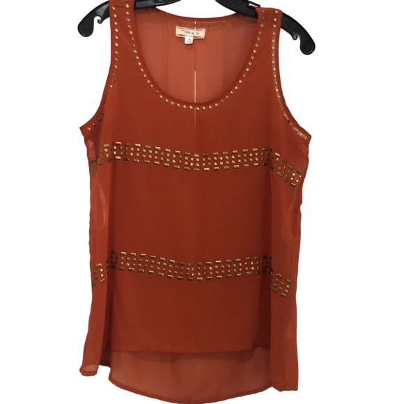 the clothing company | Tops | The Clothing Co Sleeveless Rust Orange ...